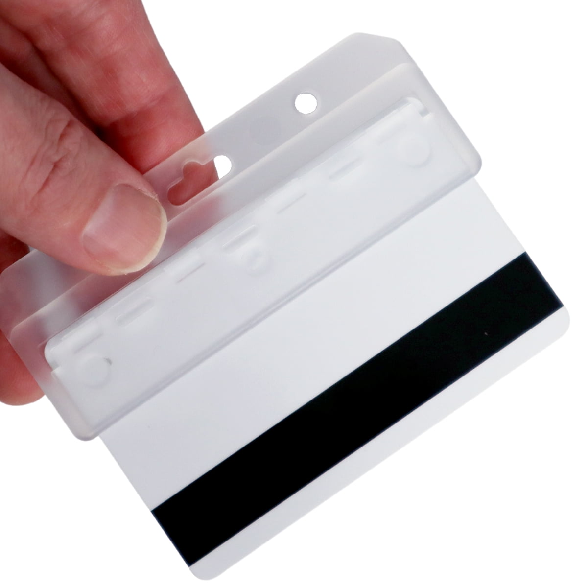 Frosted Rigid Plastic Horizontal Half Card Holder - for Swipe Cards by ...