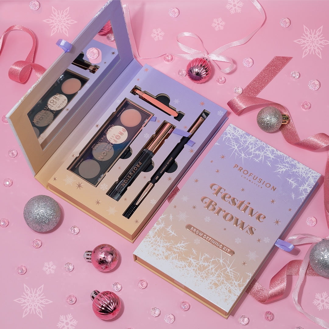 Profusion Cosmetics Frosted Snow Sparkle Festive Brows Defining Kit ...