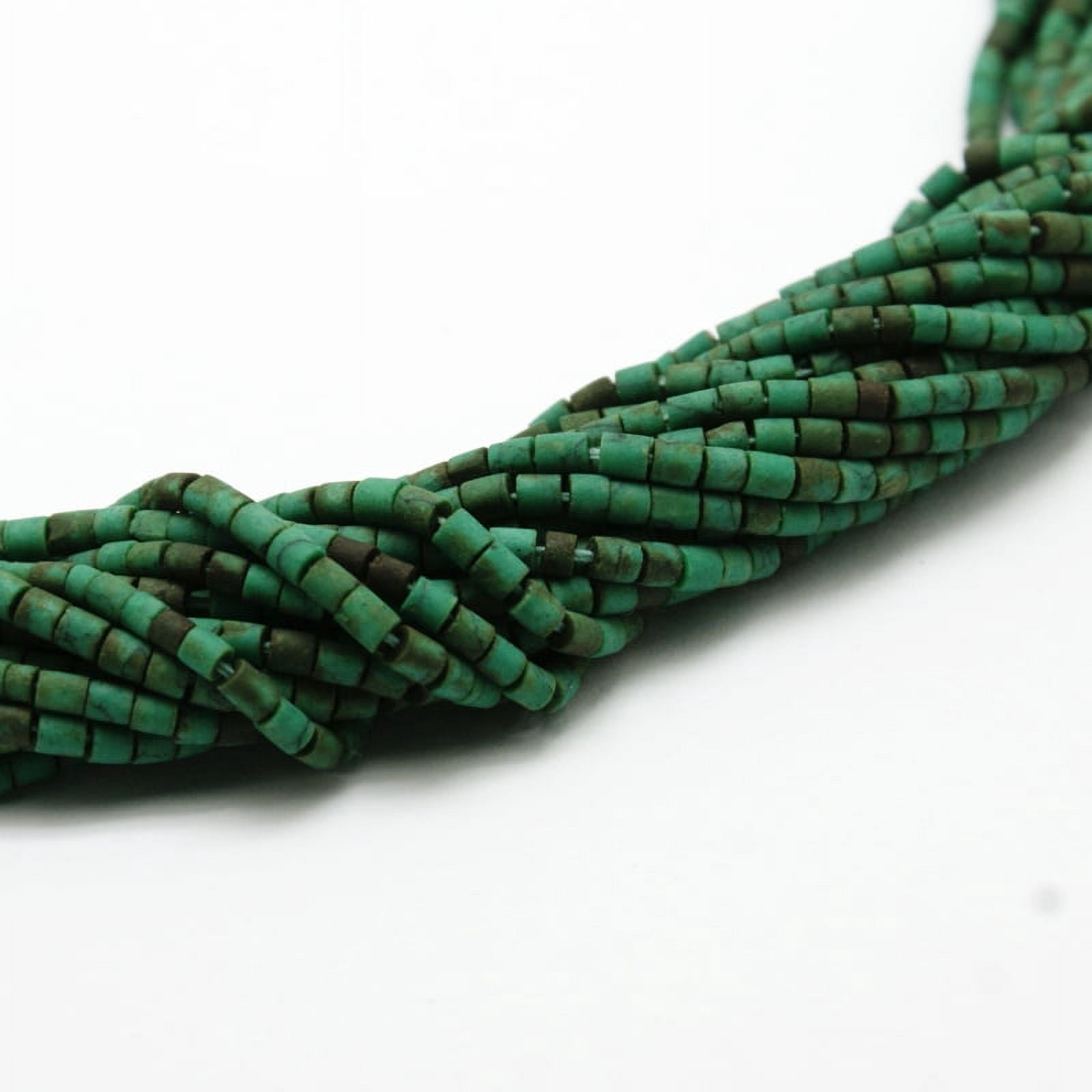 Frosted Synthetic Turquoise Heishi Bead Strands Dyed Column Turquoise 1 ...
