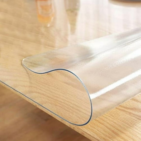 Frosted Table Cover Protector 40 x 84 Inch, 1.5mm Thick Plastic Table ...