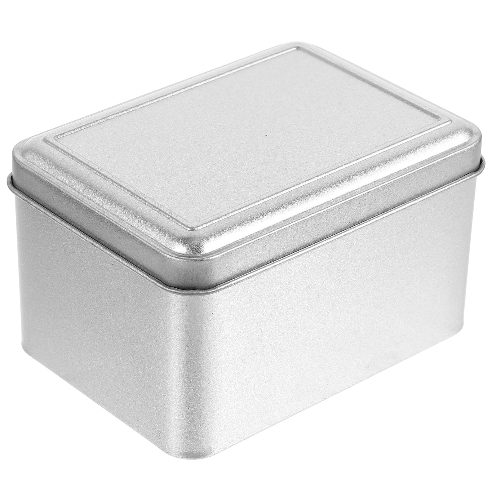 Frosted Tinplate Box Candy Jar Metal Container with Lid Tea Coffee ...