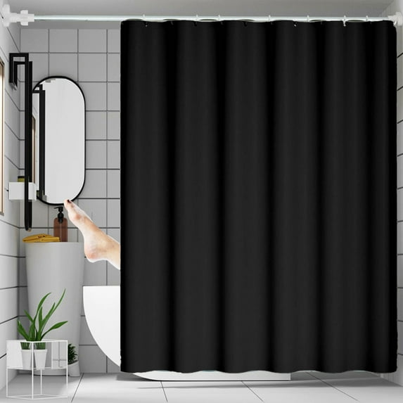 Frosted Waterproof and Mildew Resistant Polyester Shower Curtain with ...