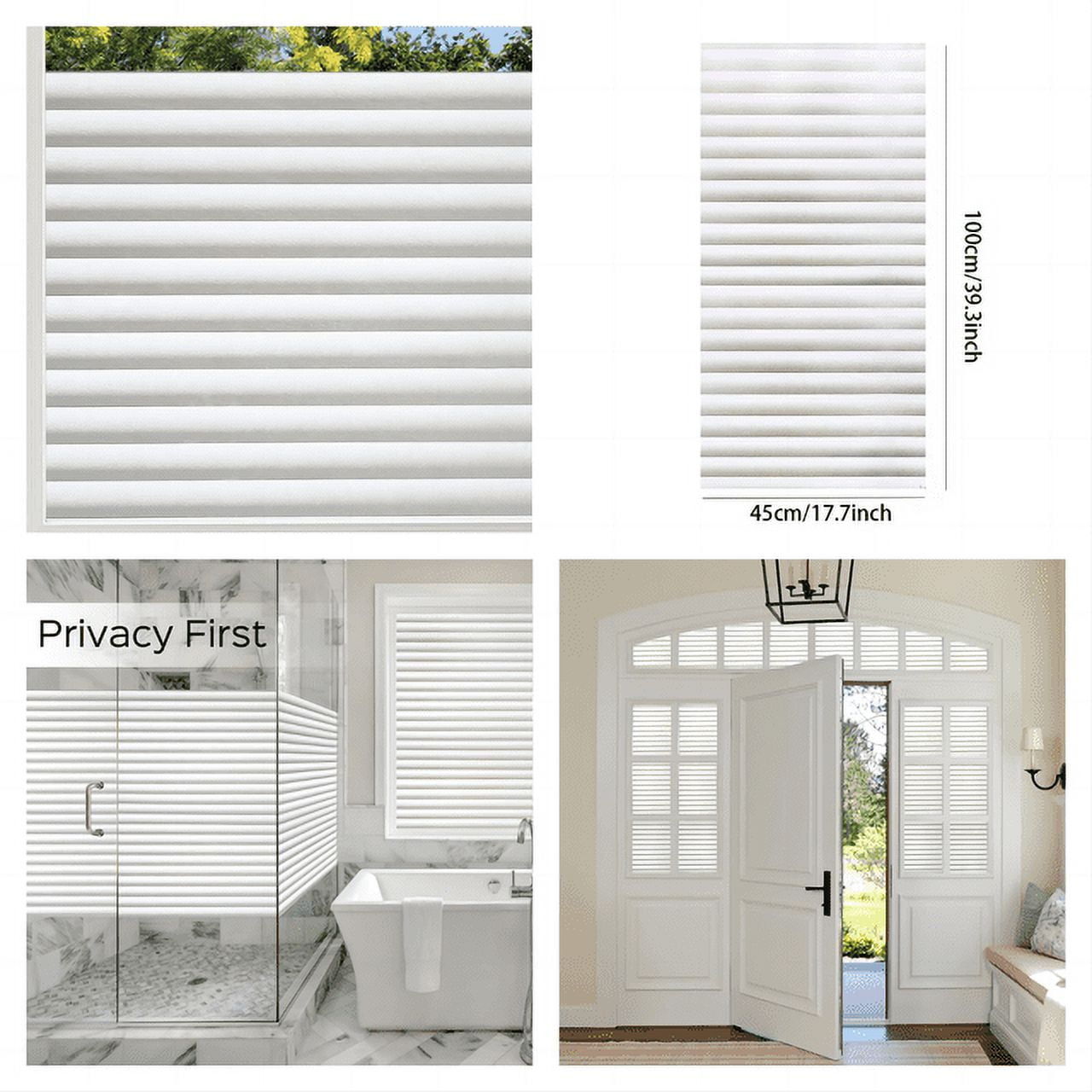 Frosted Window Film Privacy Film for Glass Windows Stripe Patterns ...