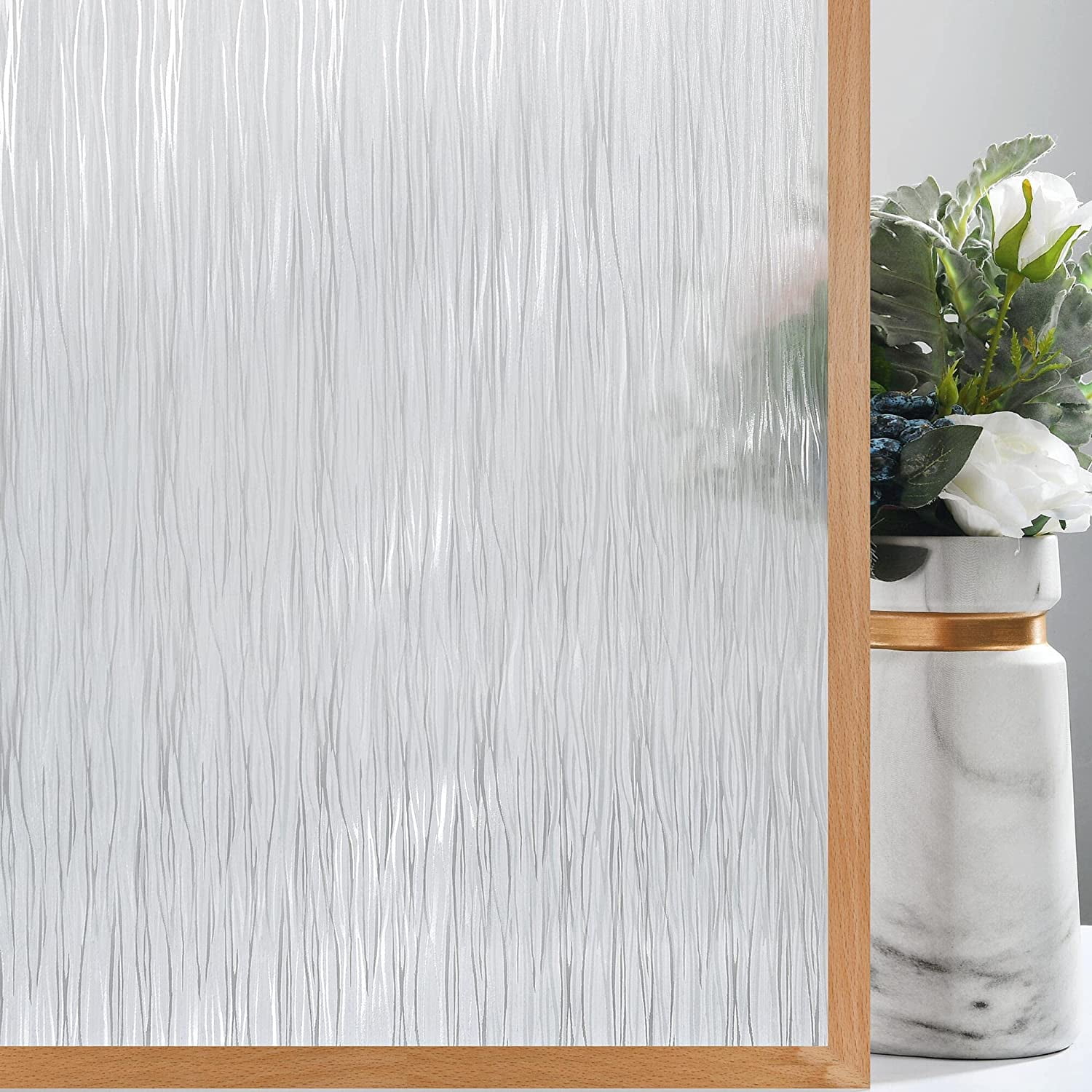 Frosted Window Privacy Film Non Adhesive Window Cling Removable Glass ...