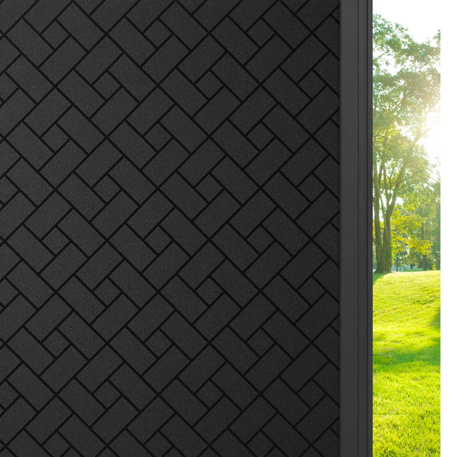 Frosted Window Privacy Film Static Cling Blackout Vinyl Covering for ...