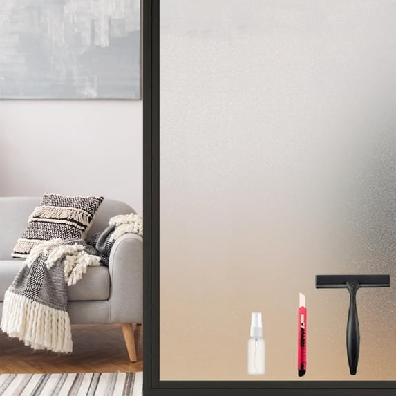 Frosted Window Privacy Film Static Cling, Removable Reusable Glass ...