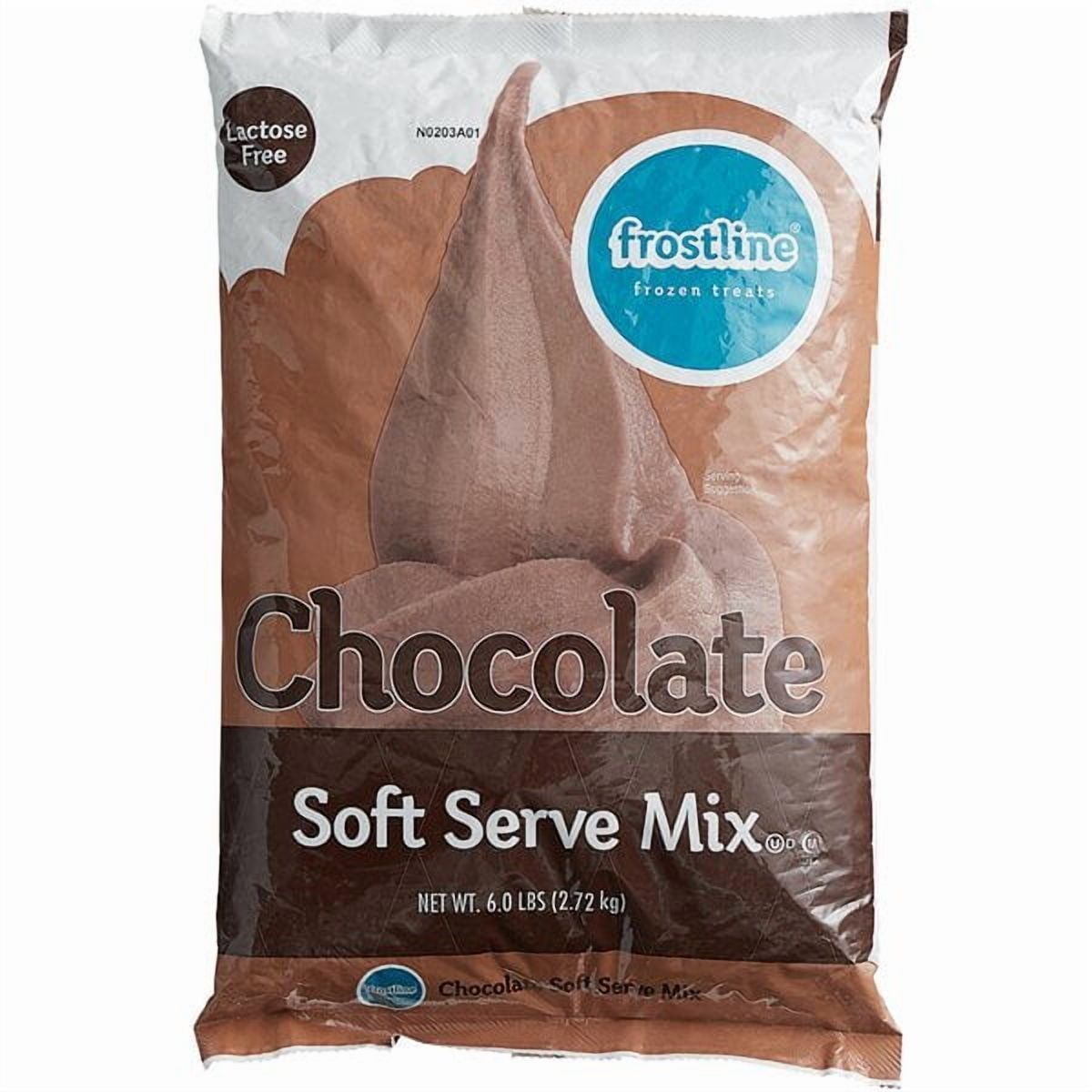 Frostline Chocolate Soft Serve Powder Mix, 6 lb Bag, Lactose-Free ...