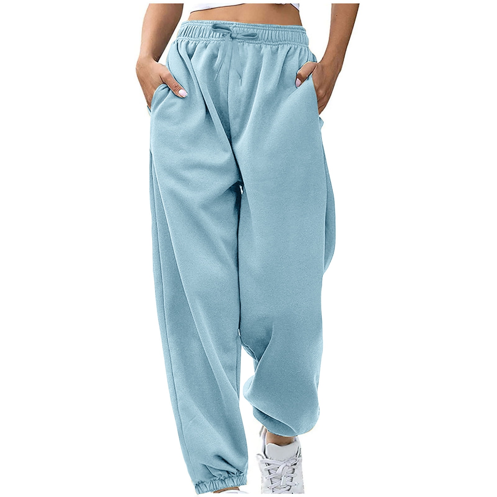 Frostluinai Cinch Bottom Sweatpants For Women With Pockets Cargo Pants ...