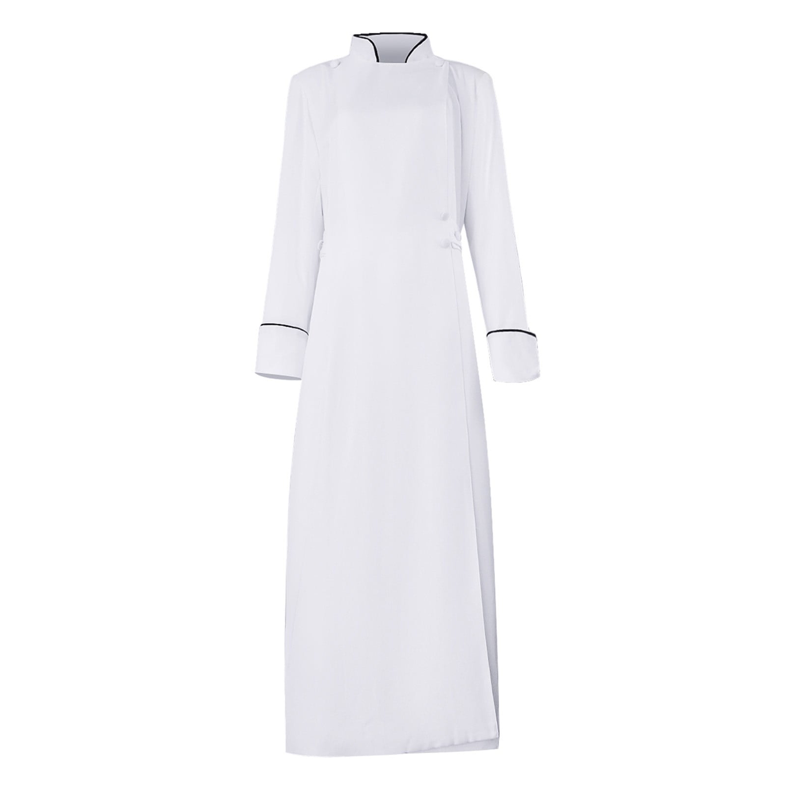 Frostluinai Clergy Robe for Women Long Sleeve Stand Collar Clergy ...