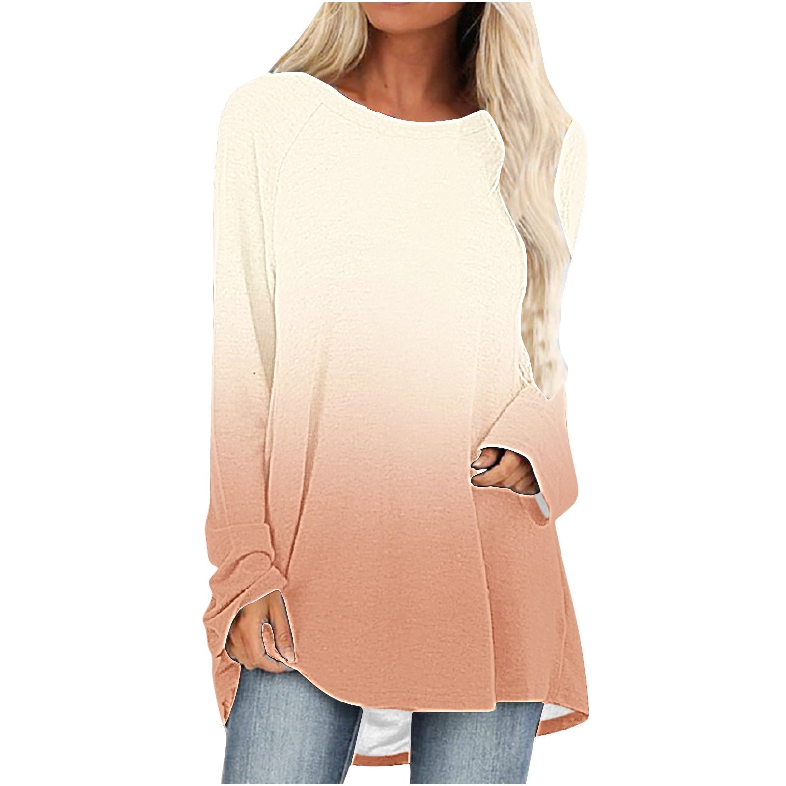 Frostluinai Fall Clothes For Women 2022 Sweaters Plus Size Tunic Top ...