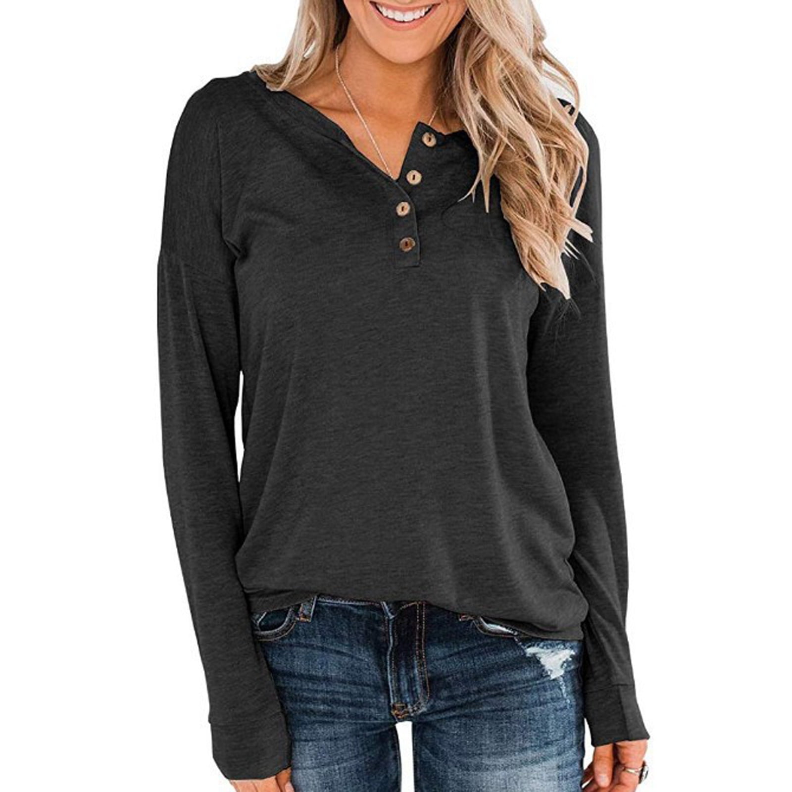 Frostluinai Fall Savings Clearance 2022!Plus Size Shirts For Women Long ...