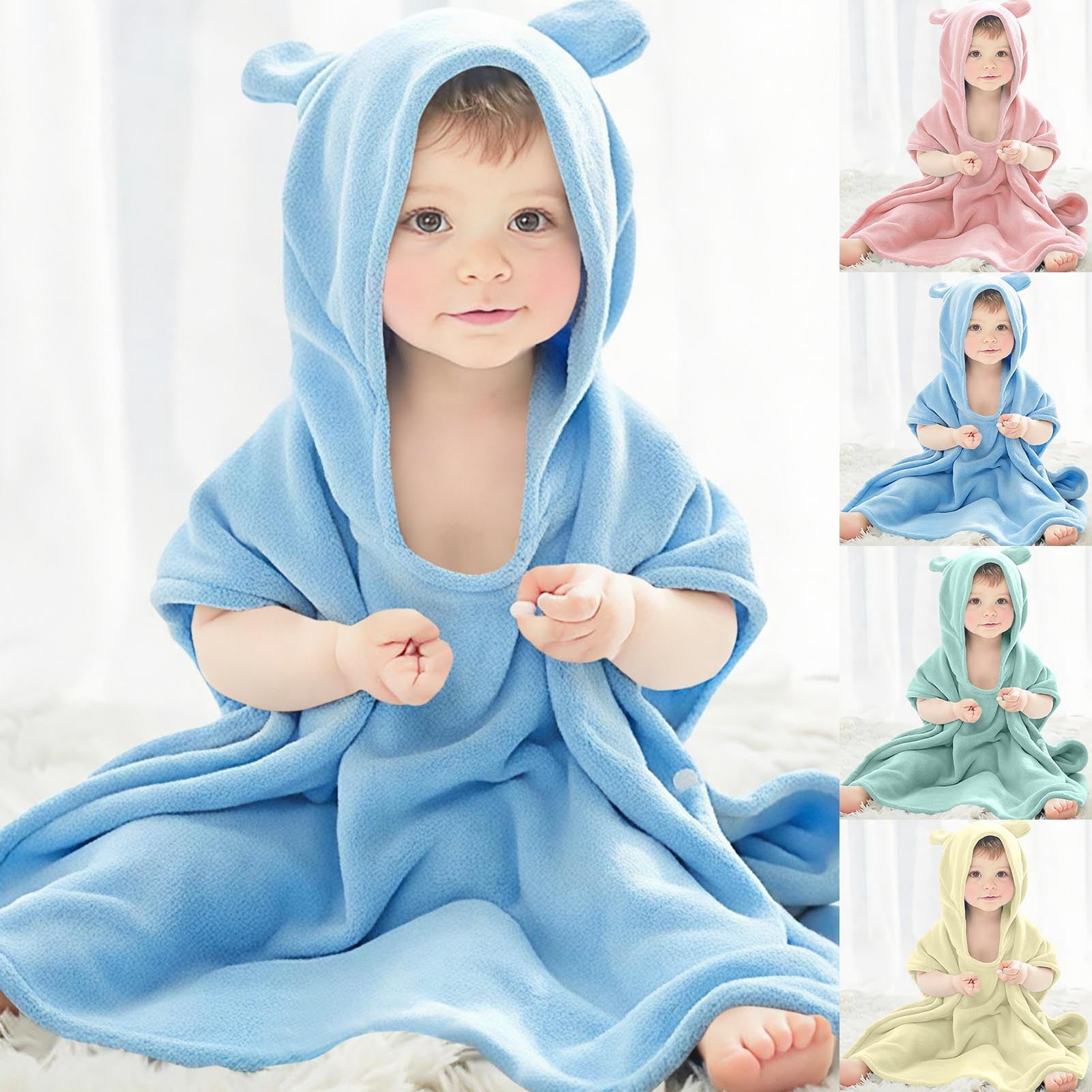 Frostluinai Infant Swim Coverup Boy Girl Hooded Poncho Baby Swimsuit ...
