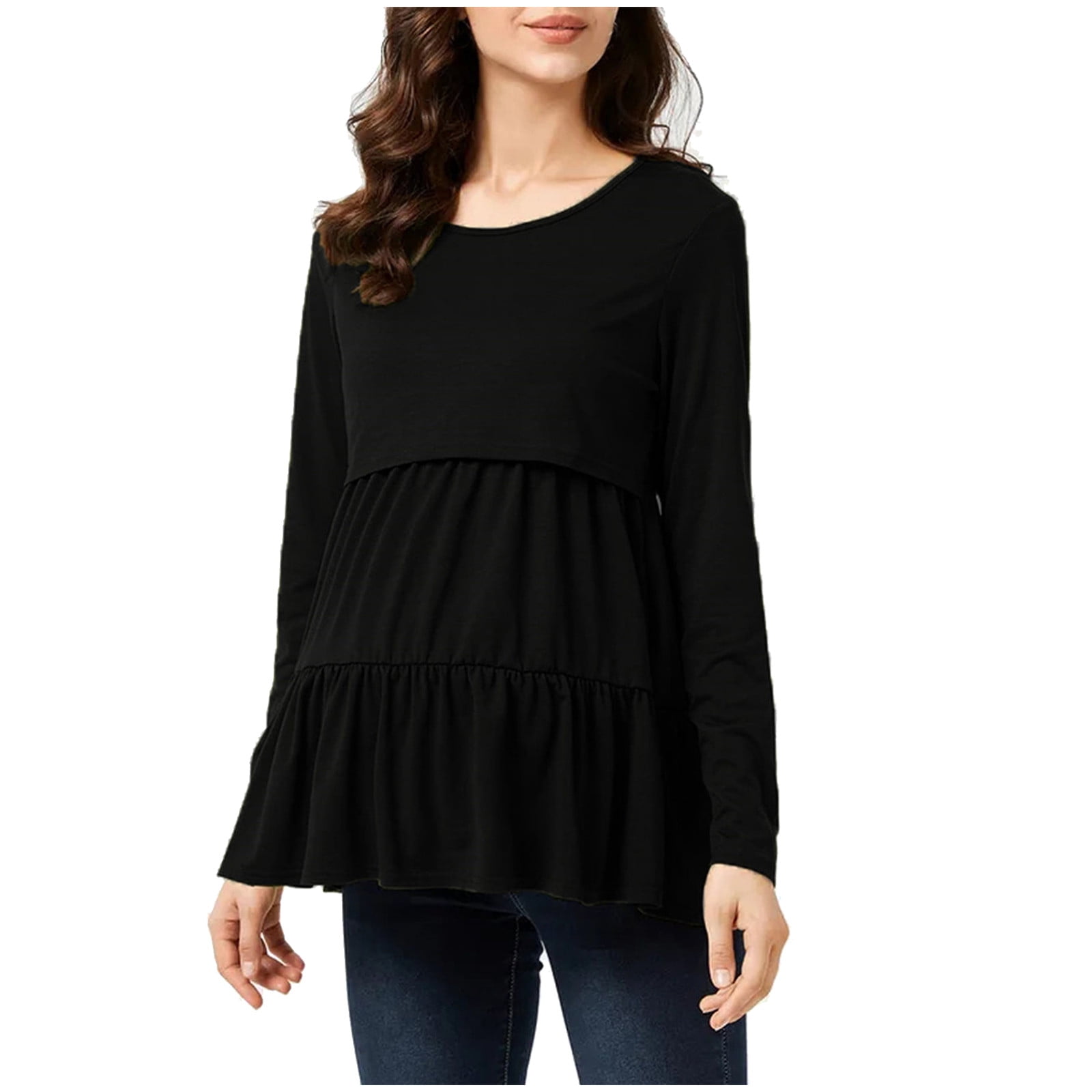 Frostluinai Maternity Shirts For Womens Maternity Nursing Tunic