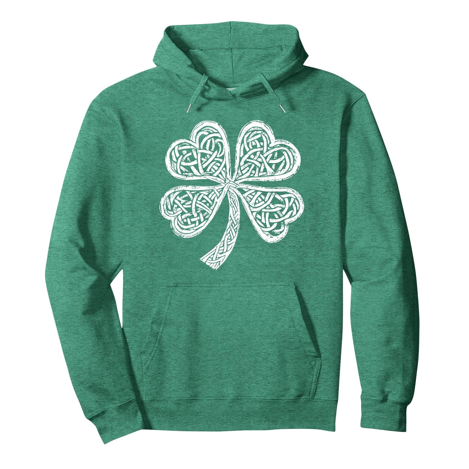Frostluinai Men's St Patrick's Hoodie Shamrock Graphic Hooded ...