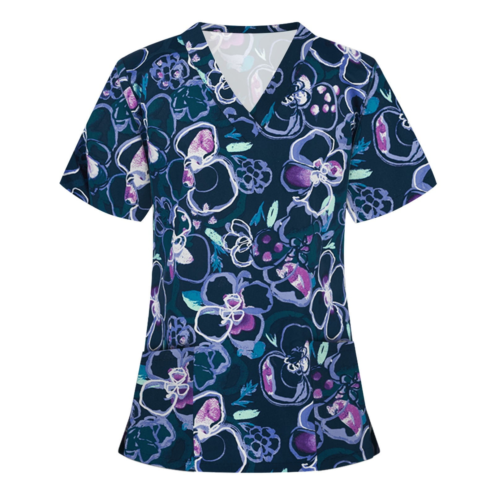 Frostluinai Nursing Uniform For Womens Scrubs Tops Color Casual Working ...