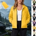 Frostluinai Packable Rain Jacket Women Lightweight Waterproof Cropped ...