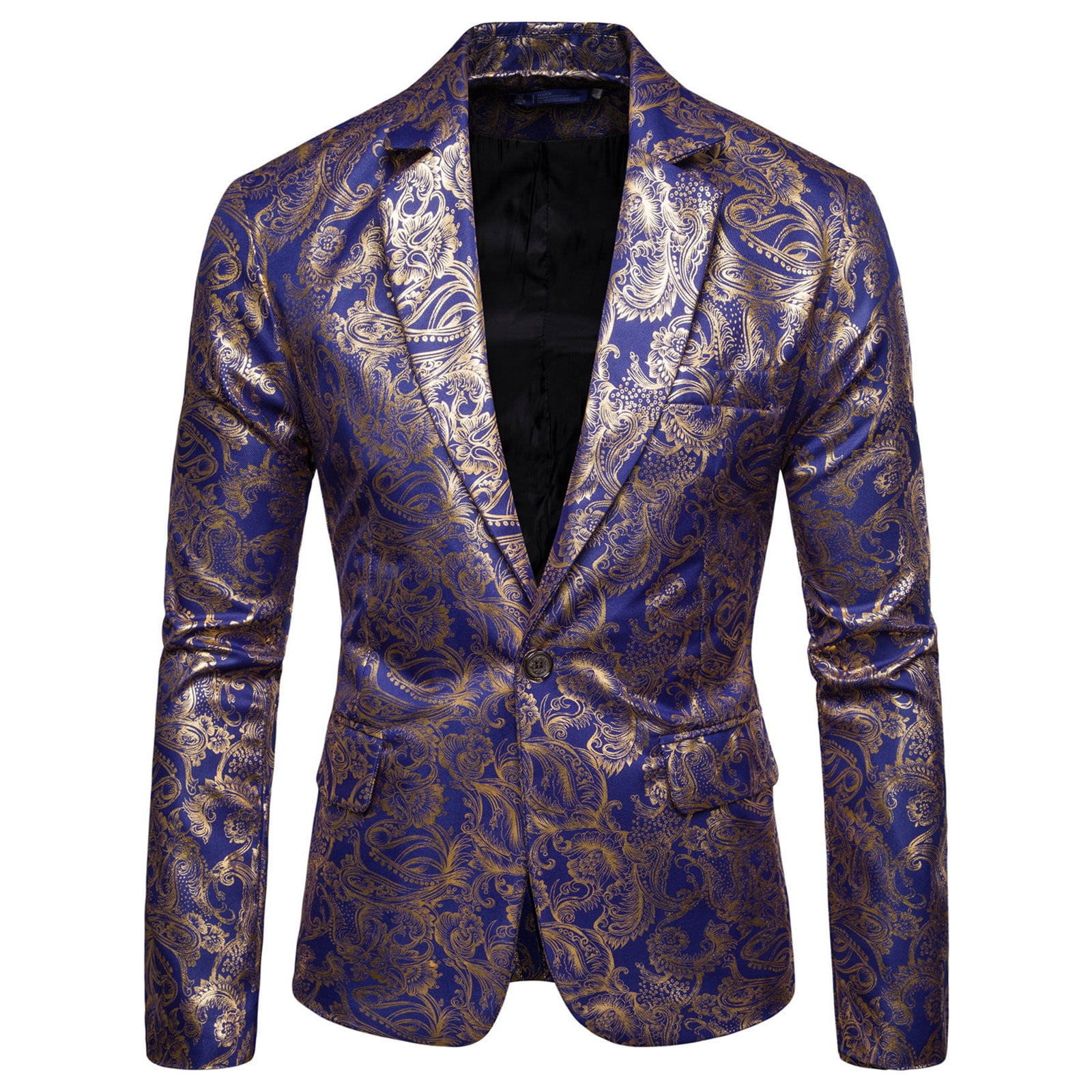 Frostluinai Savings Clearance 2023! Blazer for Men Men's Suit And Winter Leisure Bronzing Floral ...