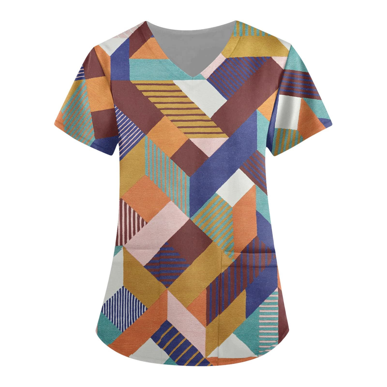 Frostluinai Savings Clearance 2023 Plus Size Tops For Women Scrub Tops
