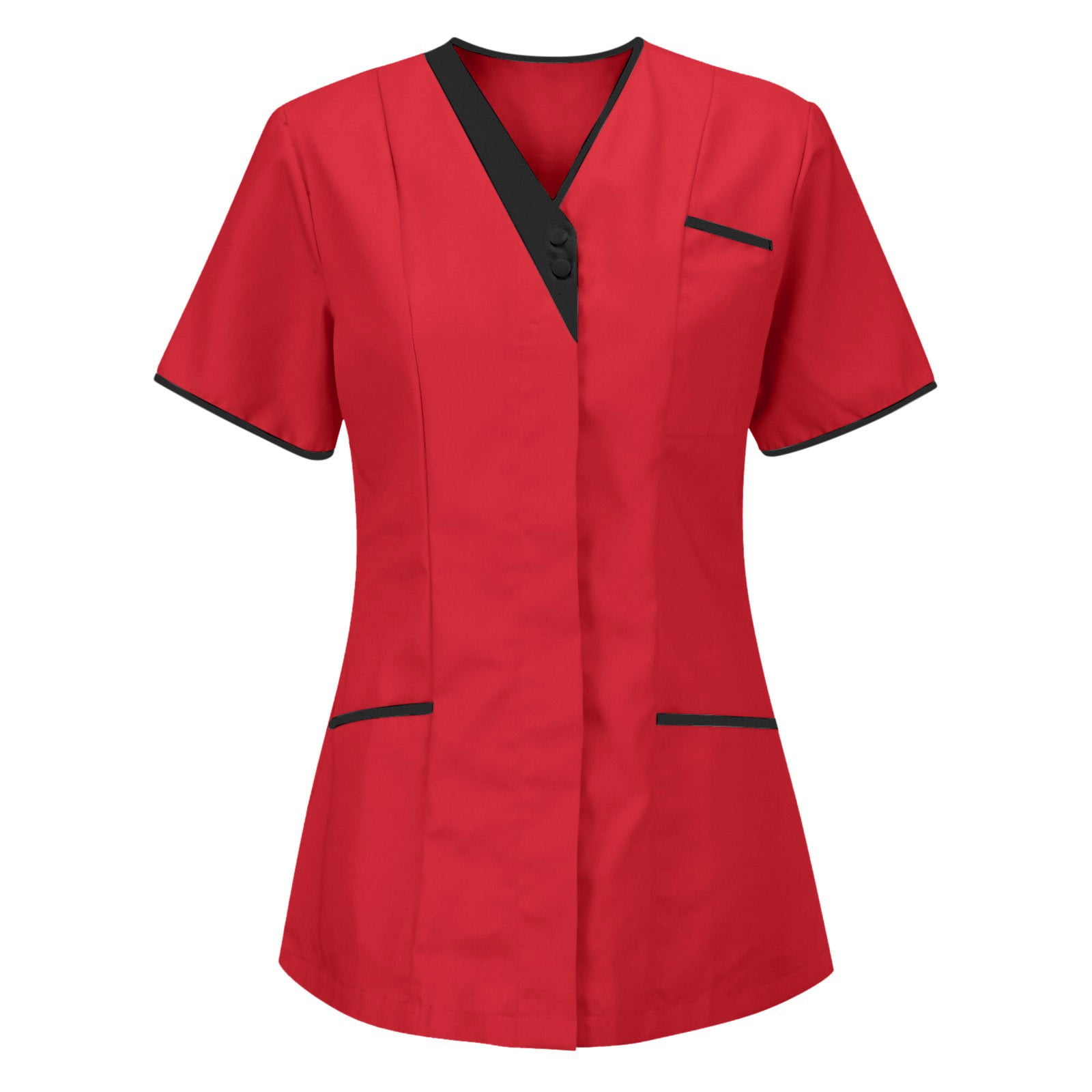 Frostluinai Scrubs Medical Uniform Women Short Sleeve V Neck Scrubs ...