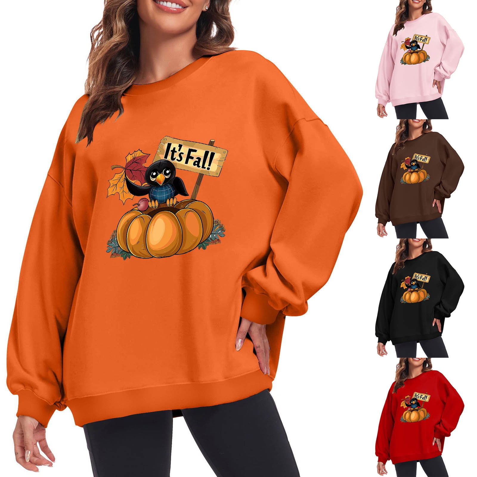 Frostluinai Thanksgiving Sweatshirt Women Pumpkin Turkey Pullover Crew ...