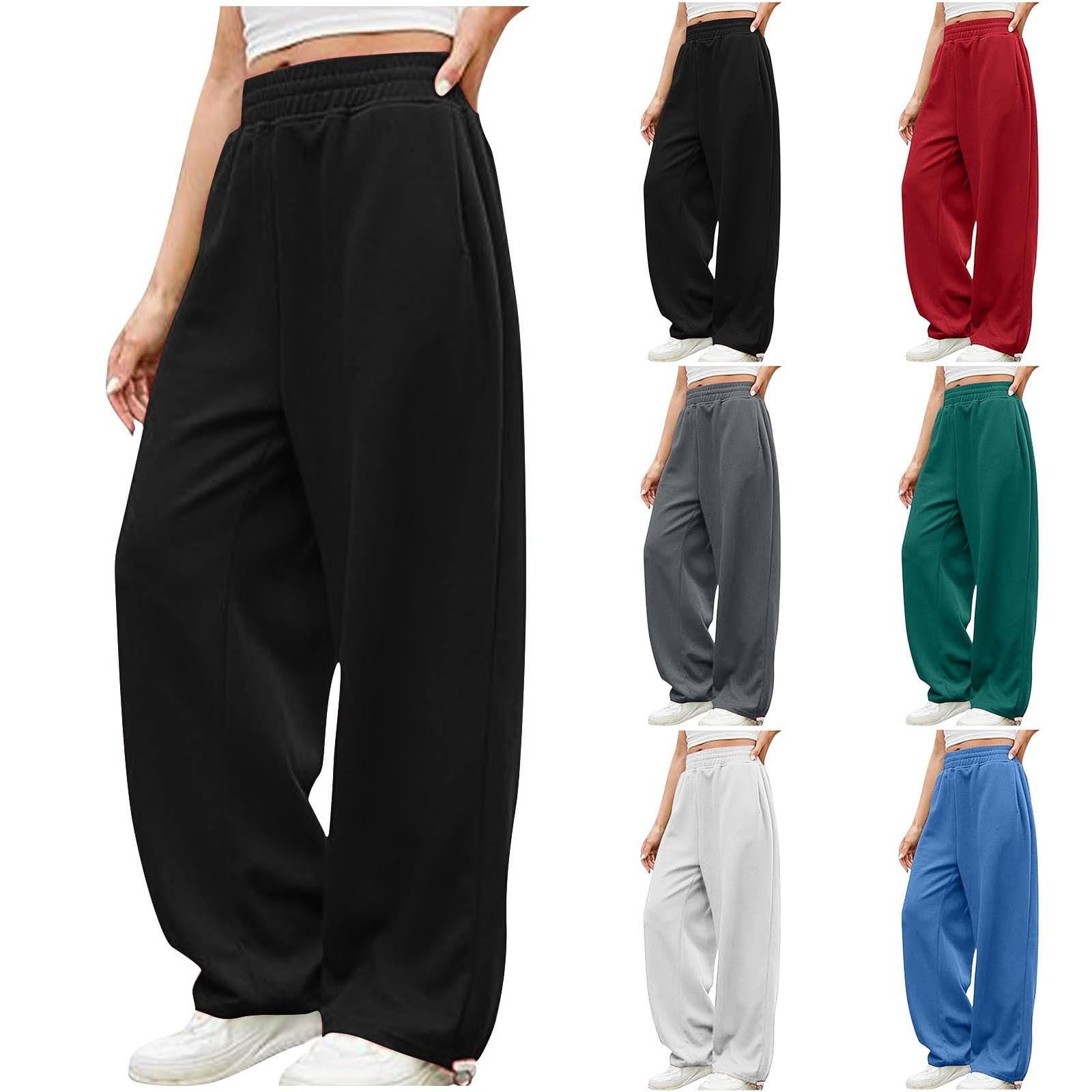 Frostluinai Wide Leg Sweatpants for Women High Elastic Waist Baggy ...