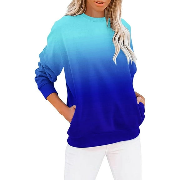 Ailaofu Womens Casual Crewneck Sweatshirt Long Sleeve Tops Cute ...