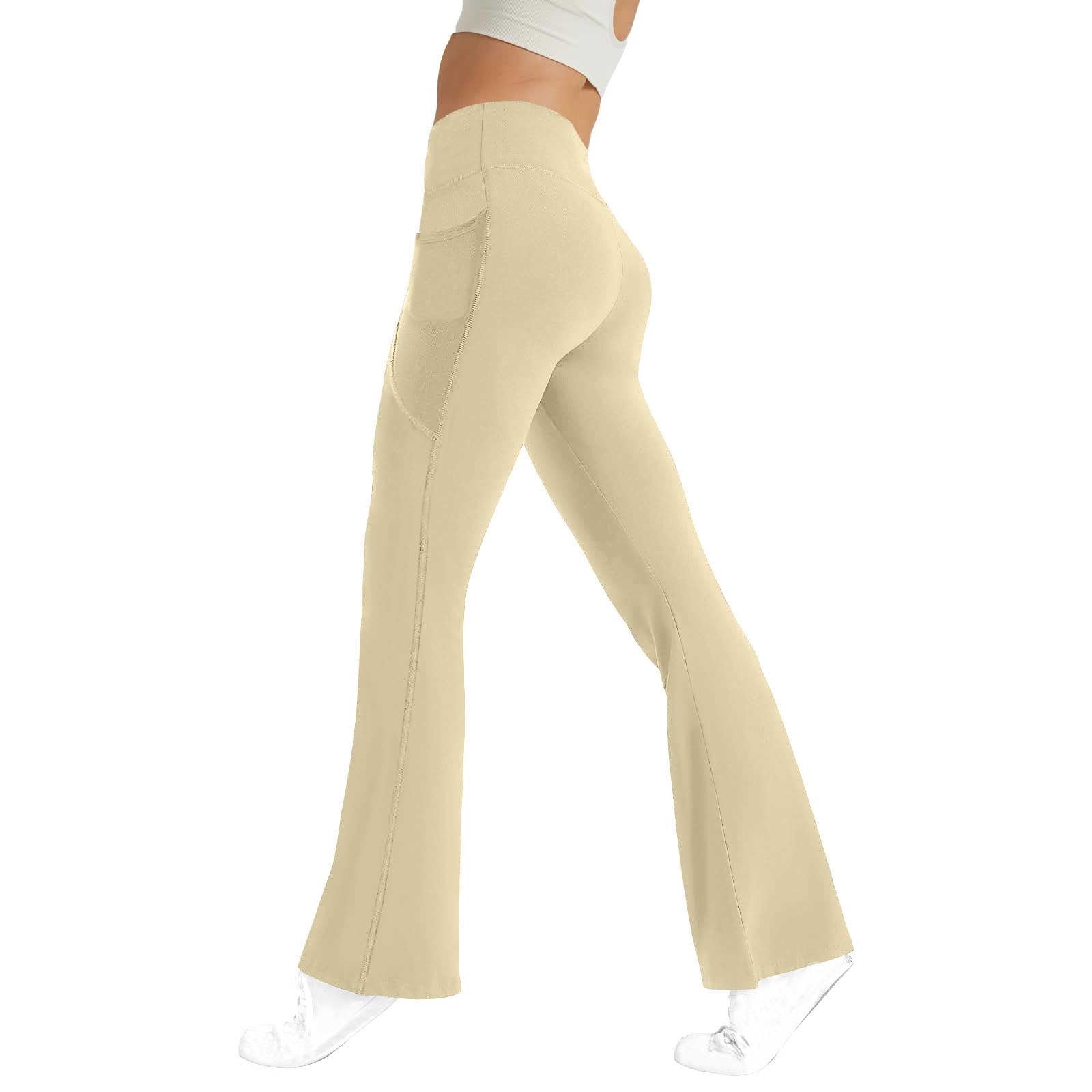Frostluinai Womens Yoga Bootcut Pants High Waisted Butt Lifting Flare ...