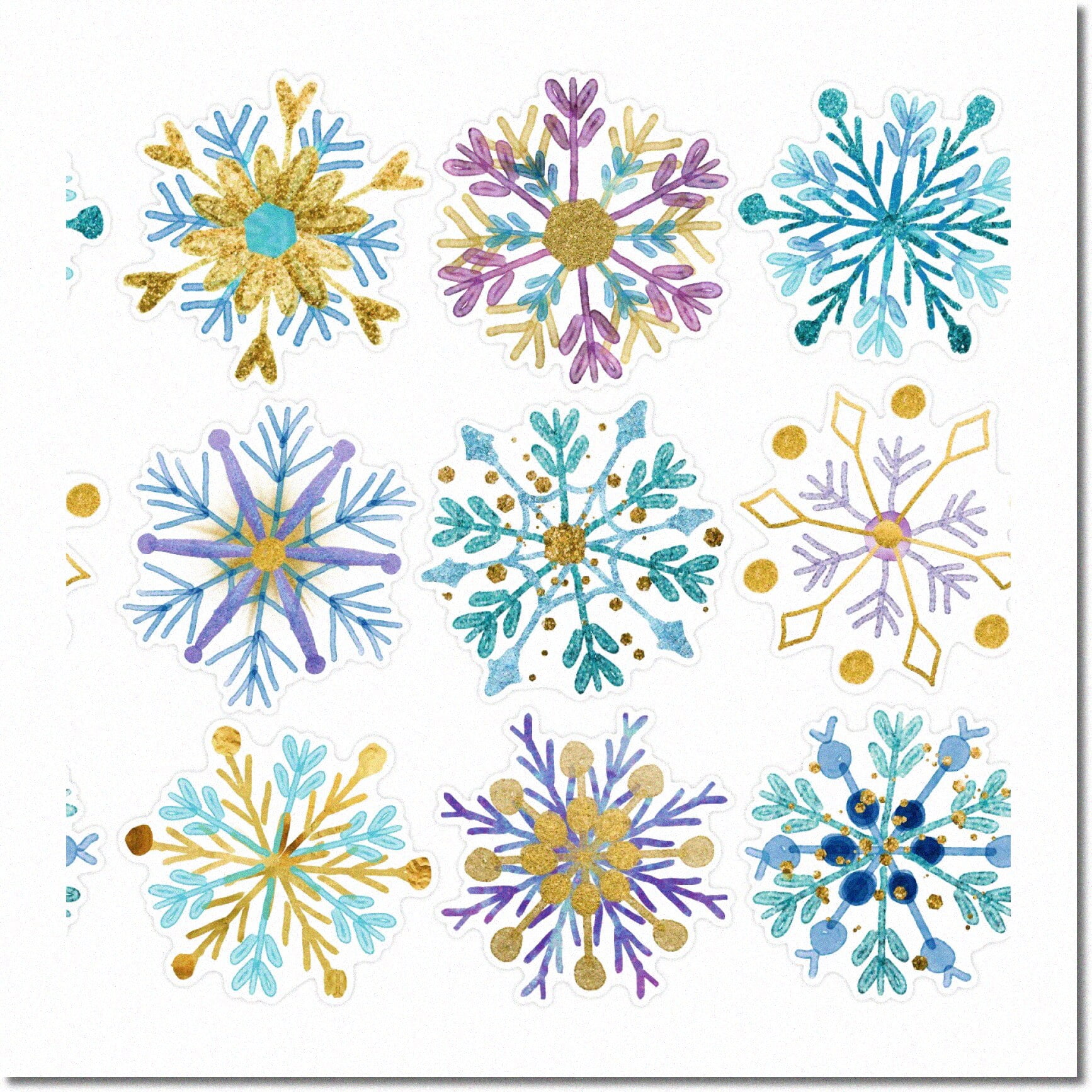 Frosty Flurry Classroom Decor Kit - 45 Snowflake Cutouts for Holiday ...