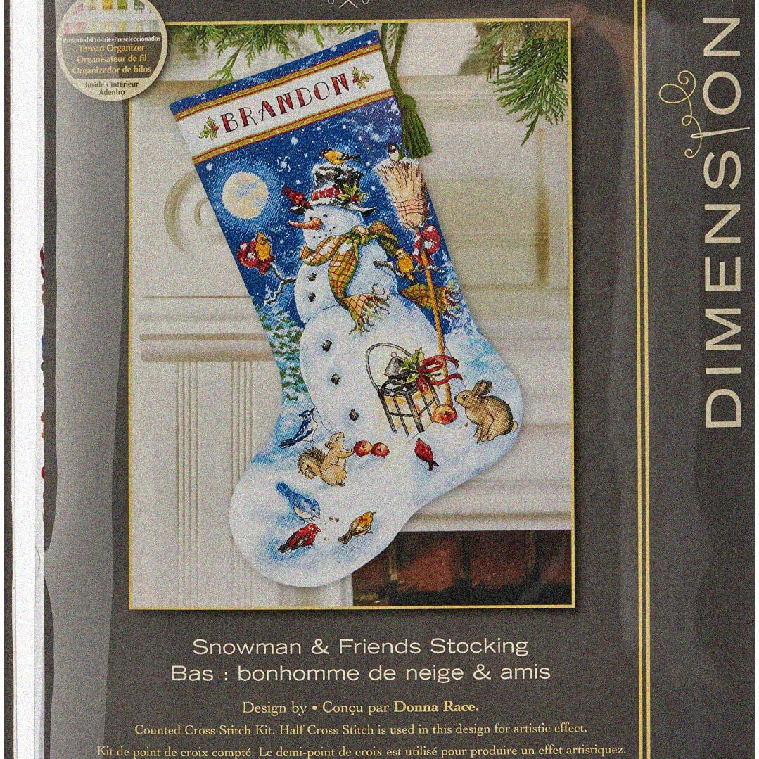 Frosty Friends' Personalized Snowman Stocking Kit - Gold Collection, 18 ...