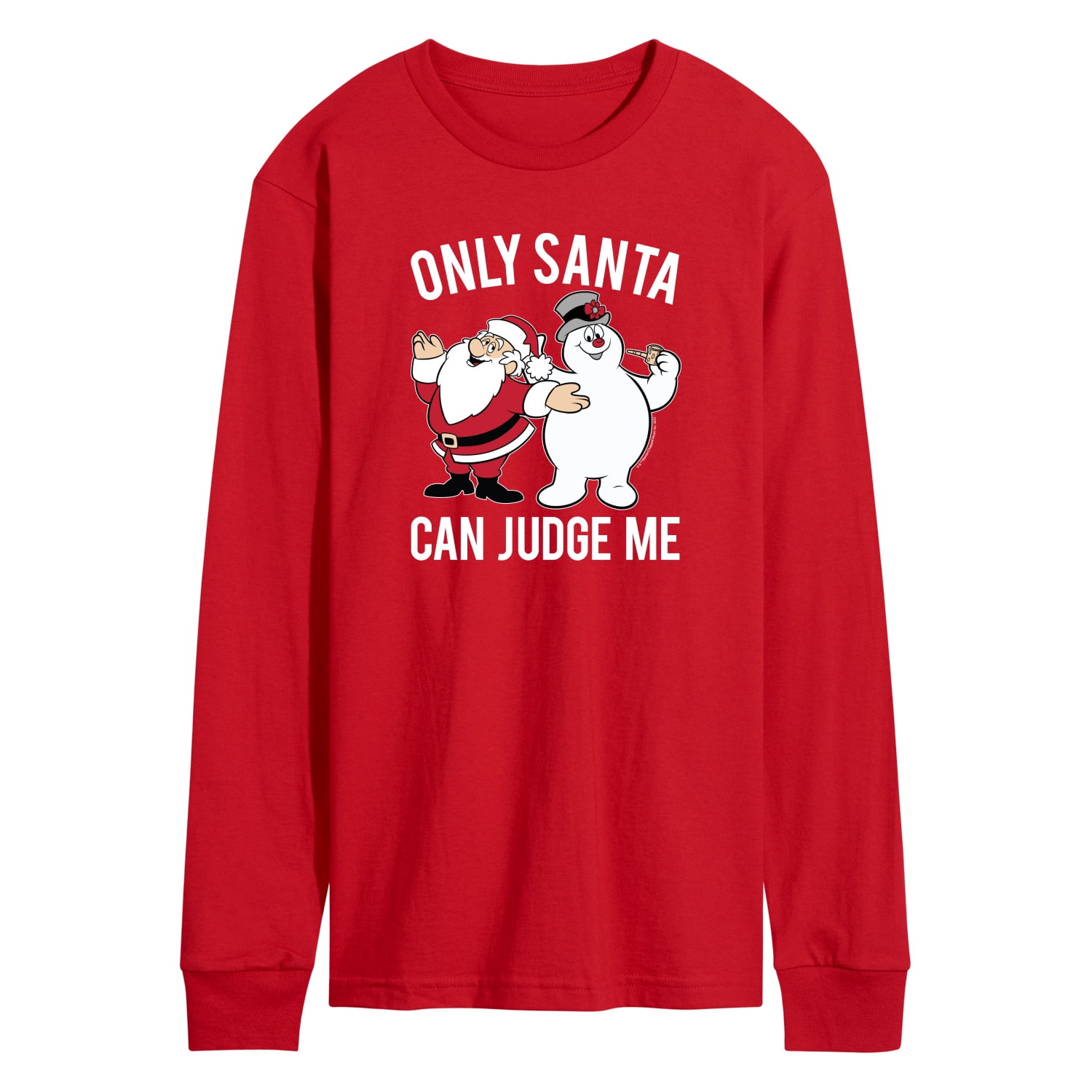 Frosty The Snowman - Christmas - Only Santa Can Judge Me - Men's Long ...