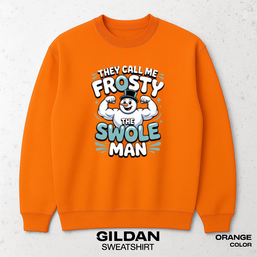Frosty The Swole Man Funny Christmas Fitness Gym Workout Lifting ...