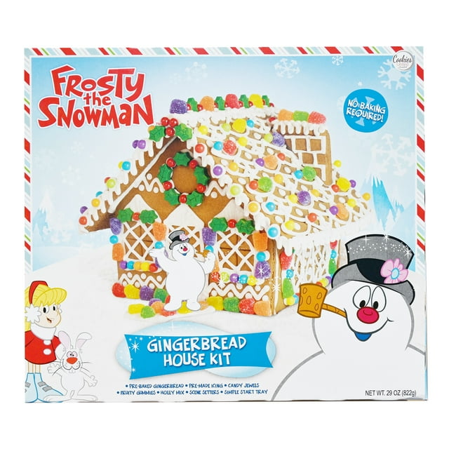 Frosty the Snowman Prebuilt Christmas Gingerbread House Kit, 29 oz ...