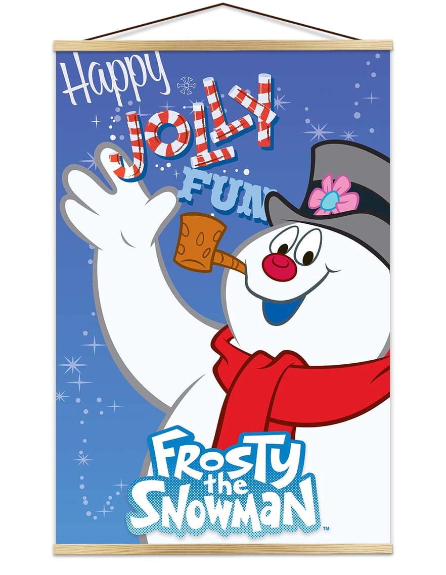 Frosty the Snowman Poster - 24 x 36 with Natural Wood Color Magnetic ...