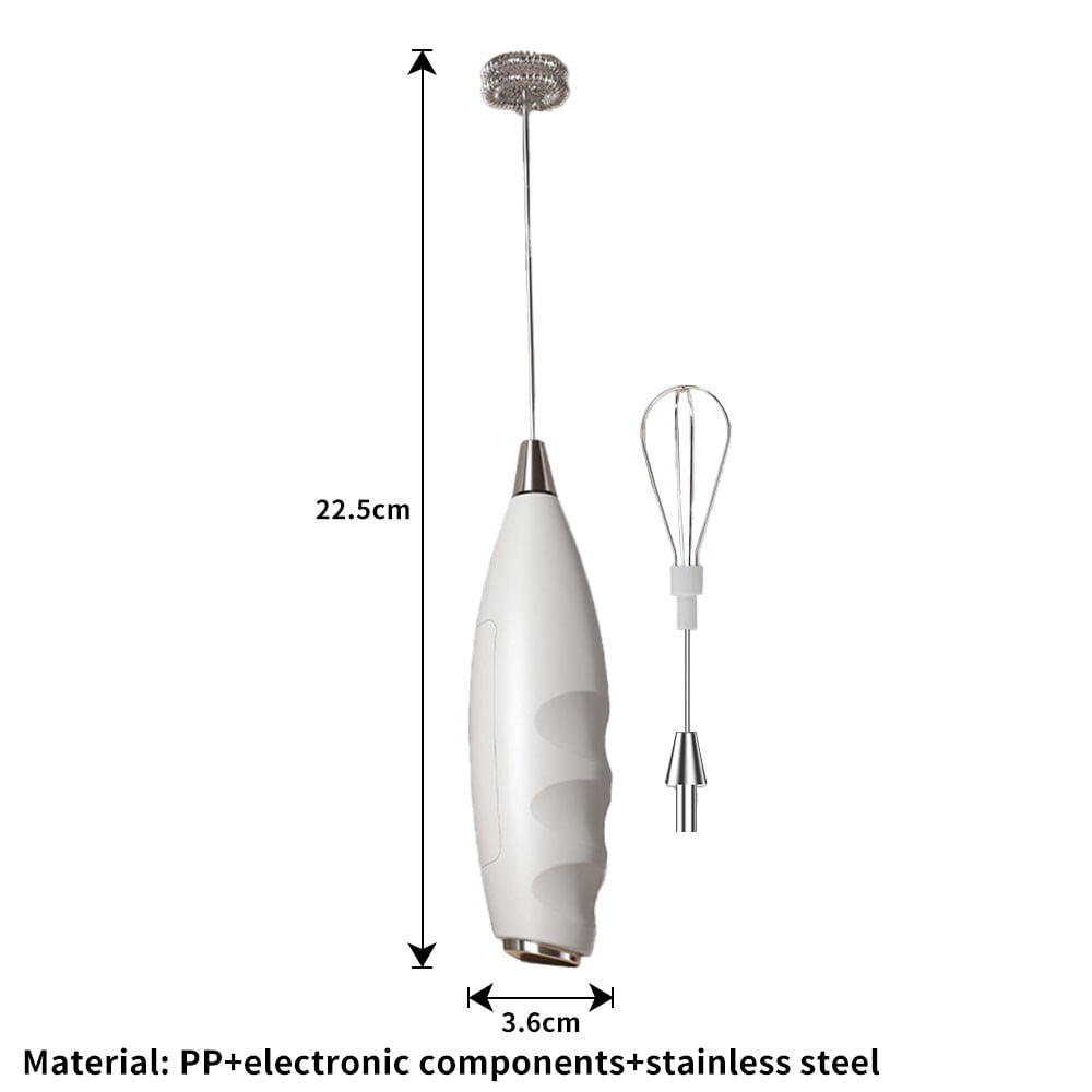 Frother Handheld for Coffee, Milk Frother with 2 Replaceable Whisks ...
