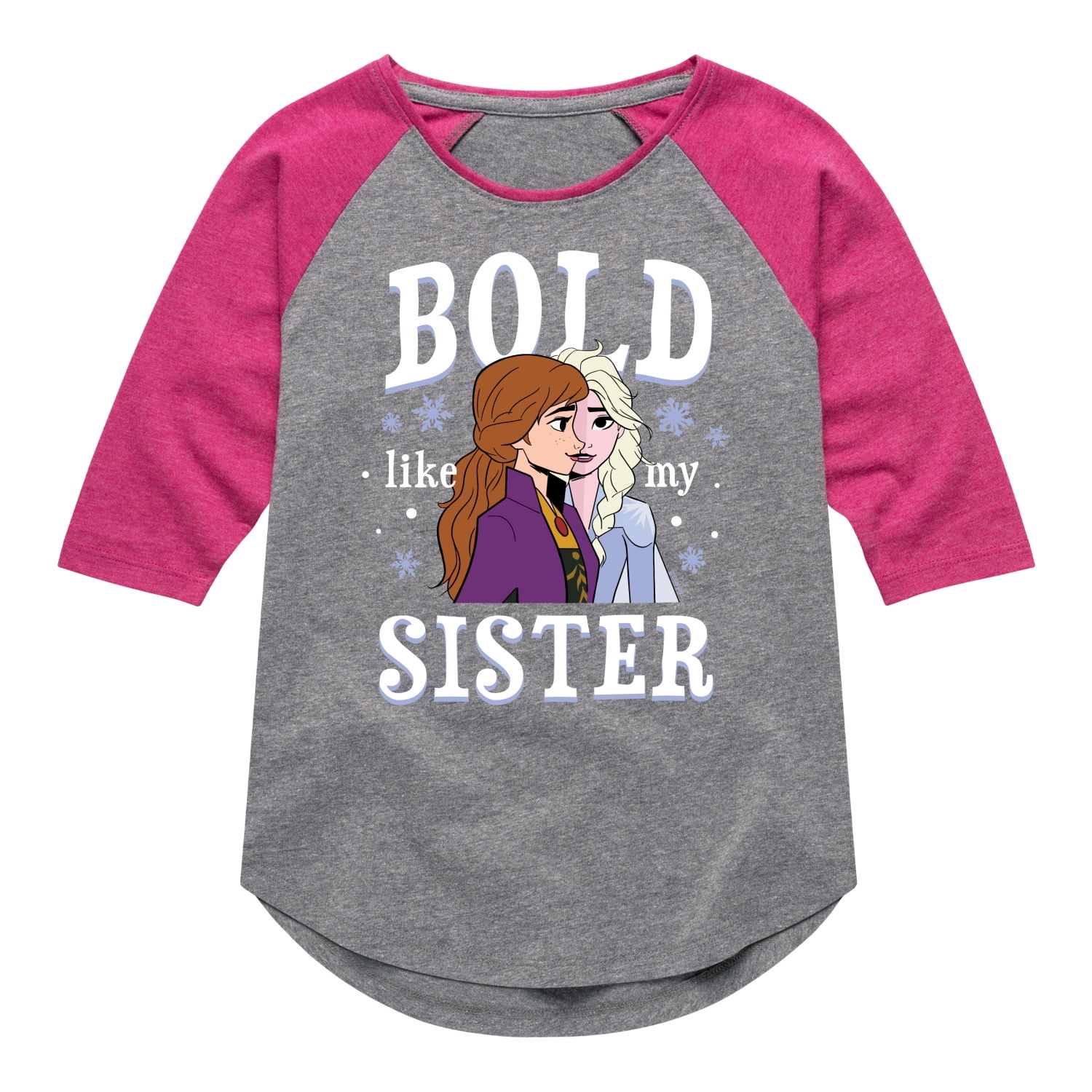 Frozen 2 - Bold Like My Sister - Toddler And Youth Girls Raglan Graphic ...