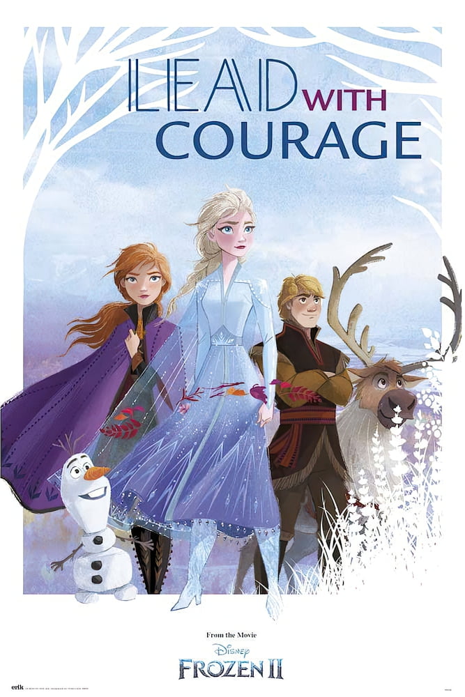 Frozen 2 - Disney Movie Poster (Lead With Courage - Anna & Elsa ...