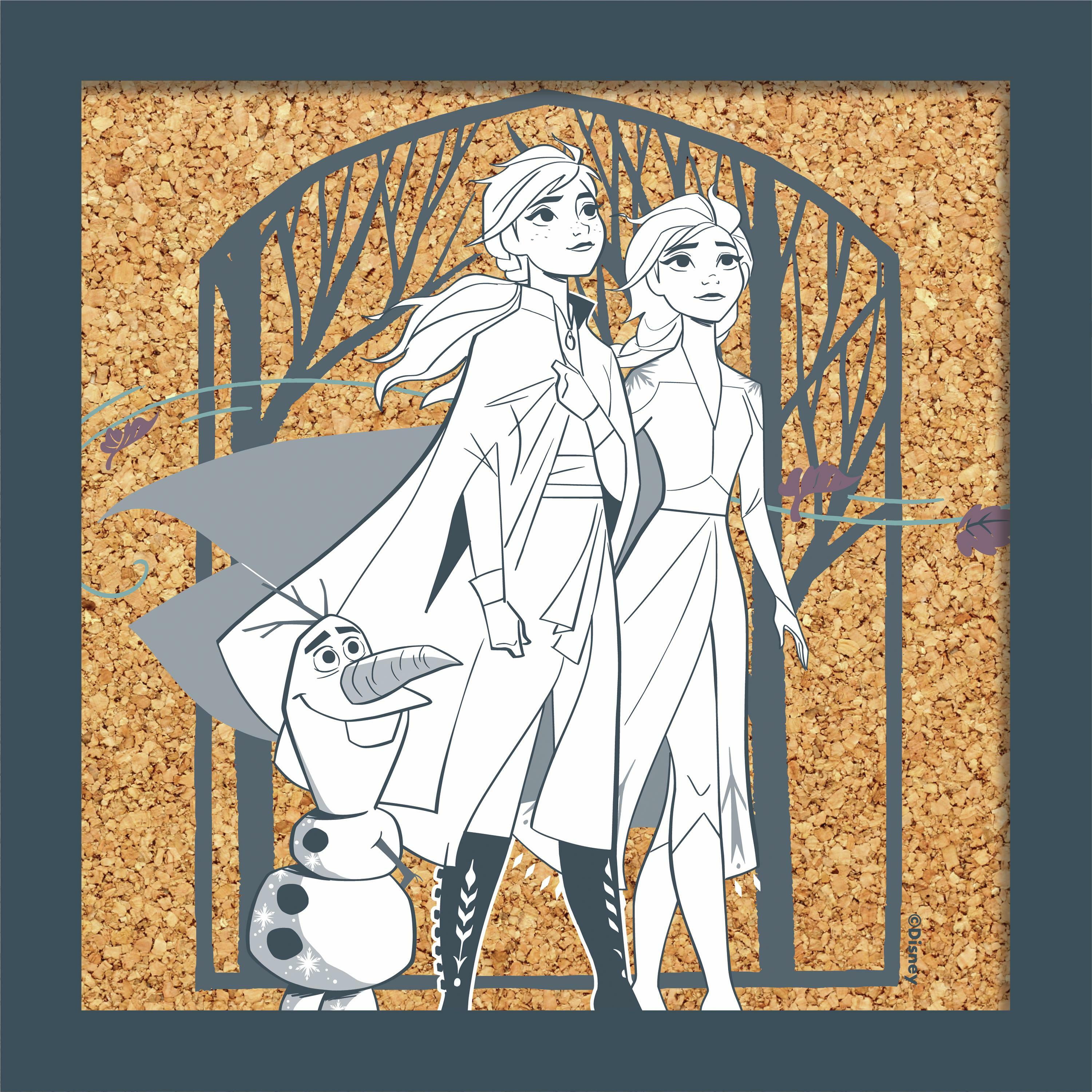 Frozen 2 Elsa, Anna, and Olaf Cork Wall Art - Walmart.com