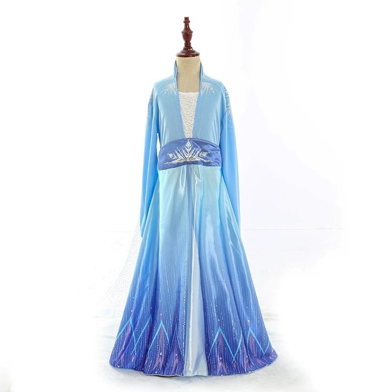 Frozen 2 Elsa Deluxe Princess Dress Costume for Girl Cosplay Christmas ...