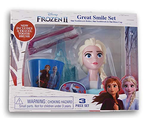 Frozen 2 Elsa Smile Set - Toothbrush Holder, Toothbrush & Rinse Cup ...