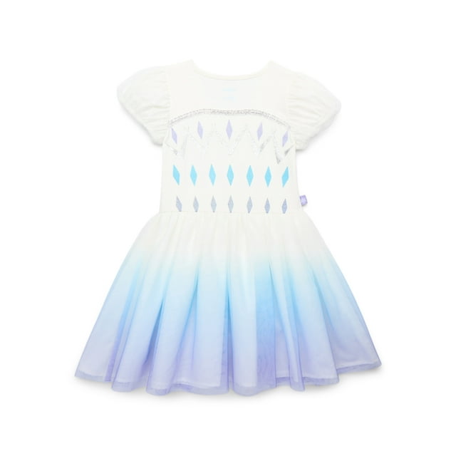 Frozen 2 Girls Elsa Cosplay Dress with Puff Sleeves, Sizes 4-12 ...