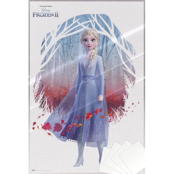 Frozen 2 - Movie Poster (Elsa in Forest) (Size: 24" x 36") (Laminated ...