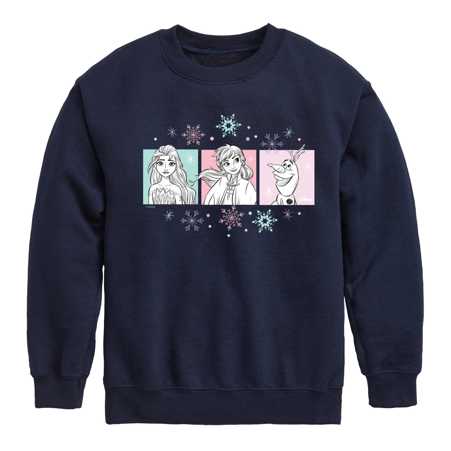 Frozen 2 - Pastel Character Grid - Toddler And Youth Crewneck Fleece ...