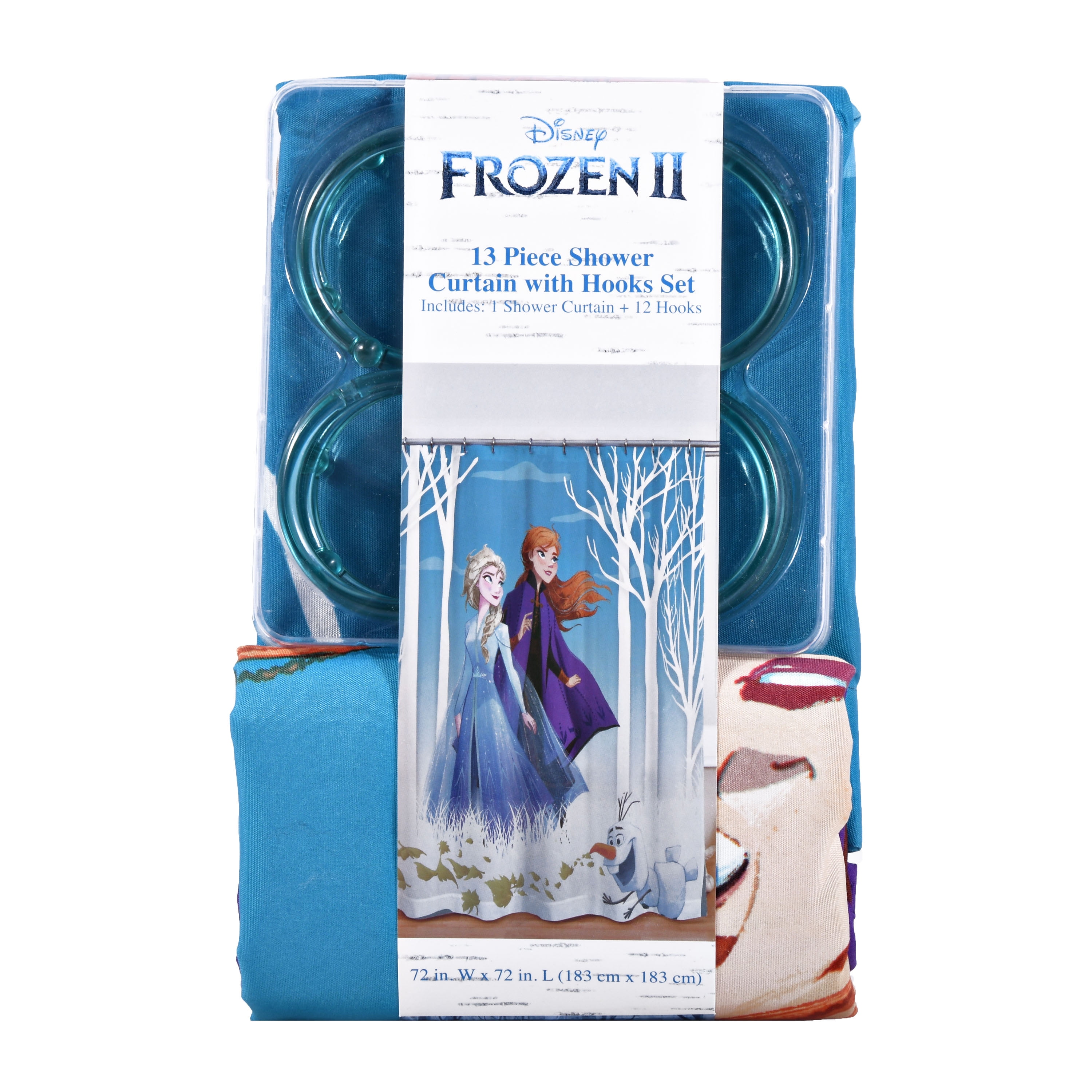 Disney's Frozen 2 - Shower Curtain with Bathroom Decor Set Hooks ...