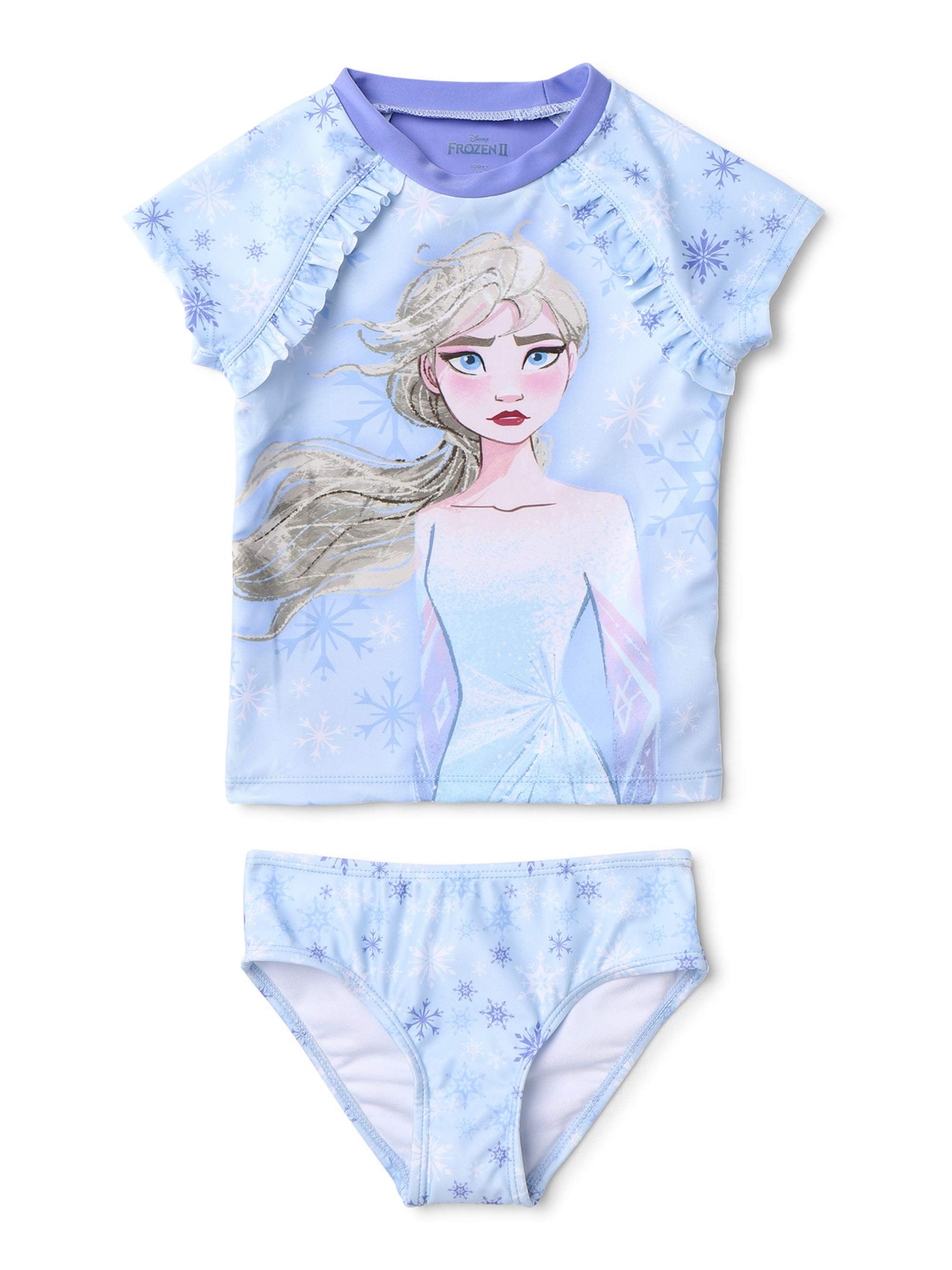 Frozen 2 by Dreamwave Toddler Girls' Rash Guard Tankini Swimsuit Set, 2 ...