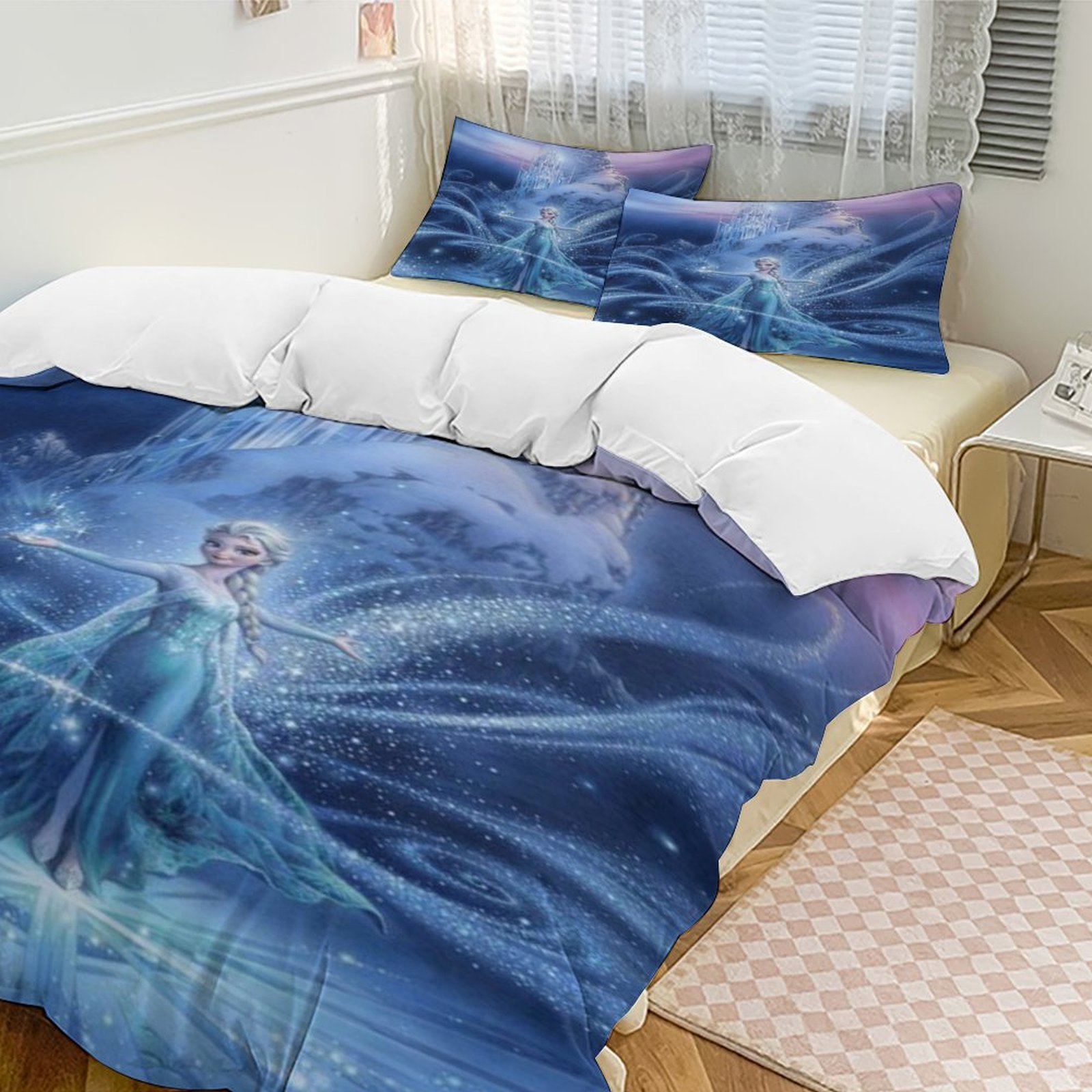 Frozen 3 Piece Bedding Set Cartoon Comforter Set Cute Duvet Cover Sets ...