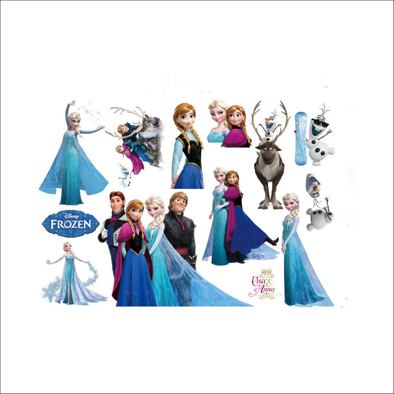Frozen 3D Wall Decals,Princess Elsa Self-Adhesive Stickers Background ...