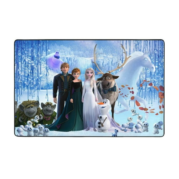 Frozen 5′x3′Area Rug for Living Room Machine Washable Rugs for Bedroom ...