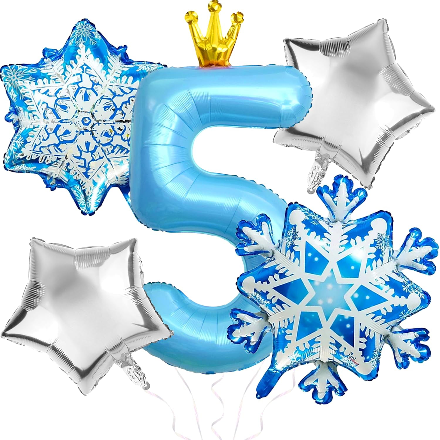 Frozen 5th Birthday Party IFF17 Decorations Balloon, 40" 5 Balloon with ...