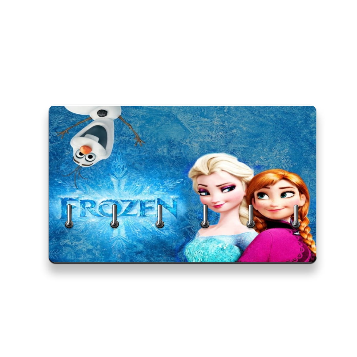 Frozen Animated wall key holder with six key hooks for entryways, front ...
