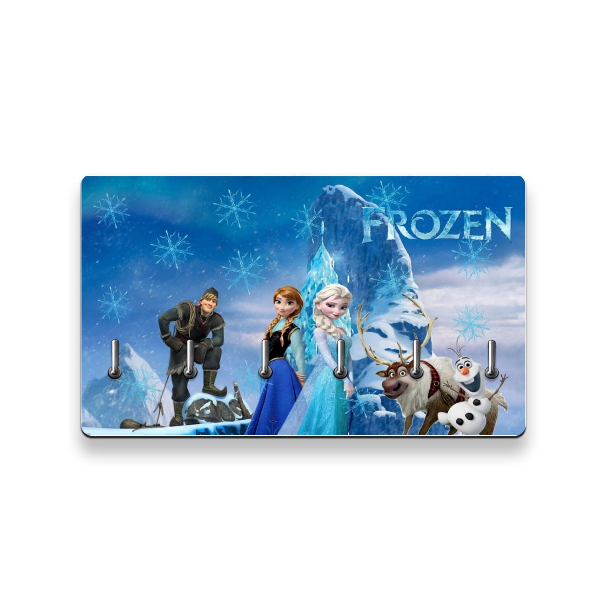 Frozen Animated wall key holder with six key hooks for entryways, front ...